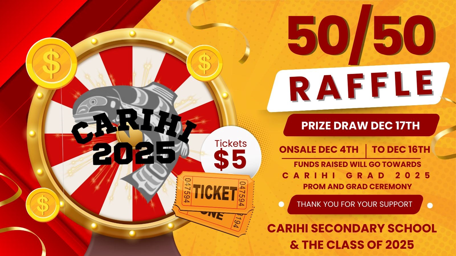 50/50 Grad Raffle Fundraiser