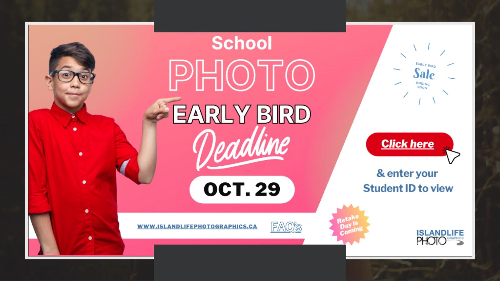 School Photos Are Ready - Don't Miss the Early Bird Deadline! Retakes ...