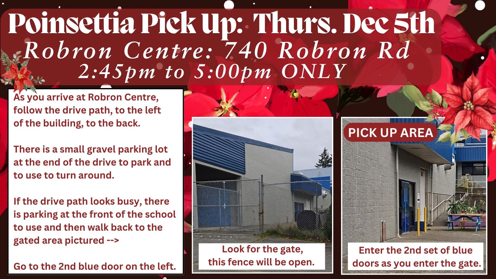 Poinsettia Pick up - Thursday, December 5th from 2:45pm - 5:00pm at ...