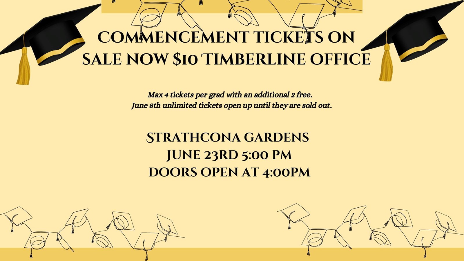 Timberline Commencement June 23rd at Strathcona Gardens Doors Open at 4 ...