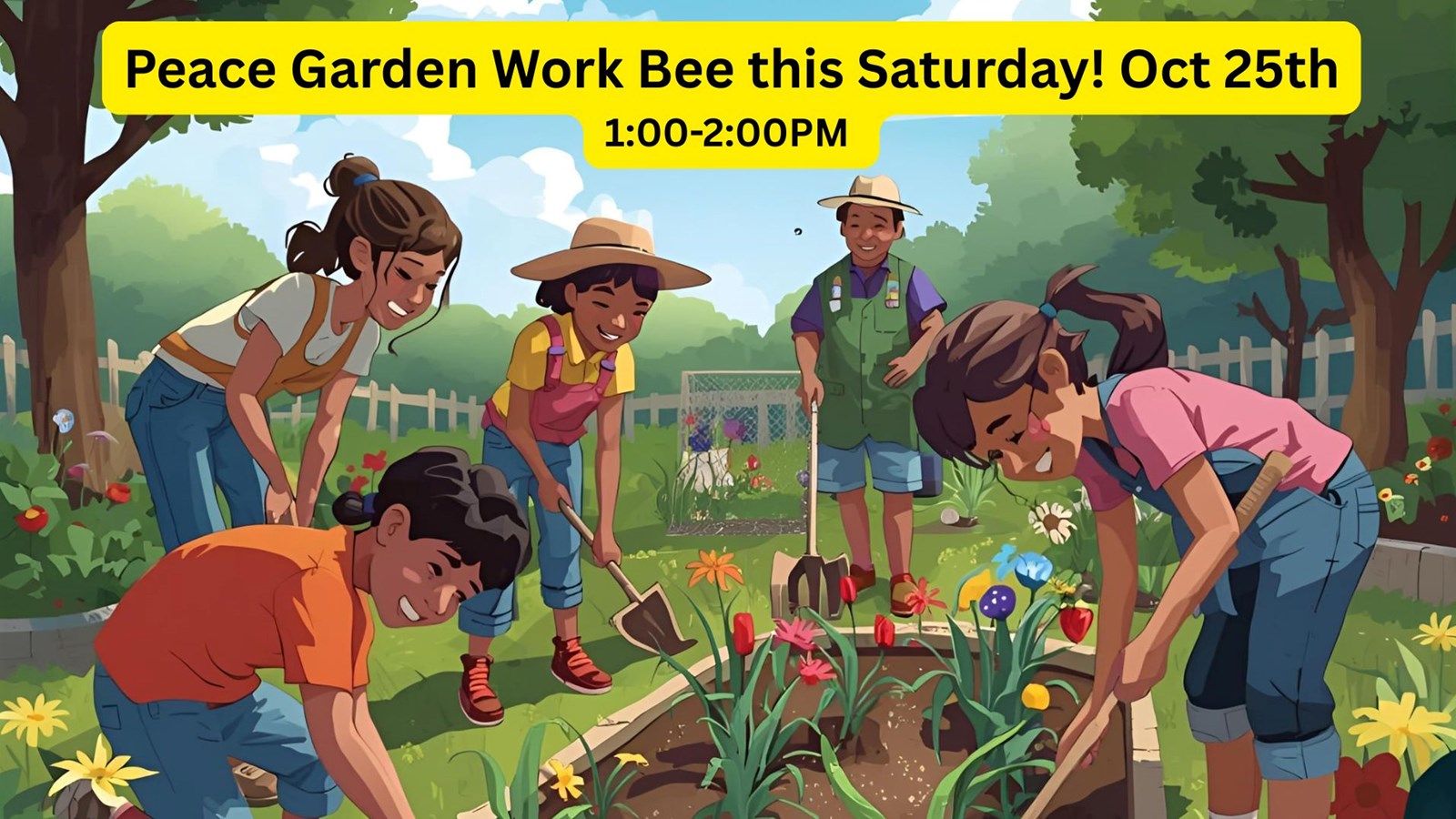 Peace Garden Work Bee this Saturday, Oct 25th