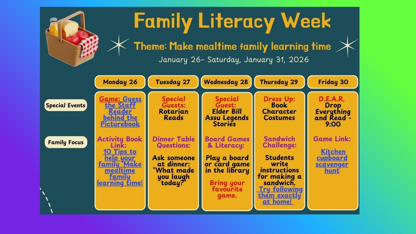 It's Family Literacy Week!